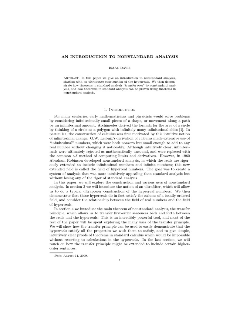 Davis | PDF | Real Number | Field (Mathematics)