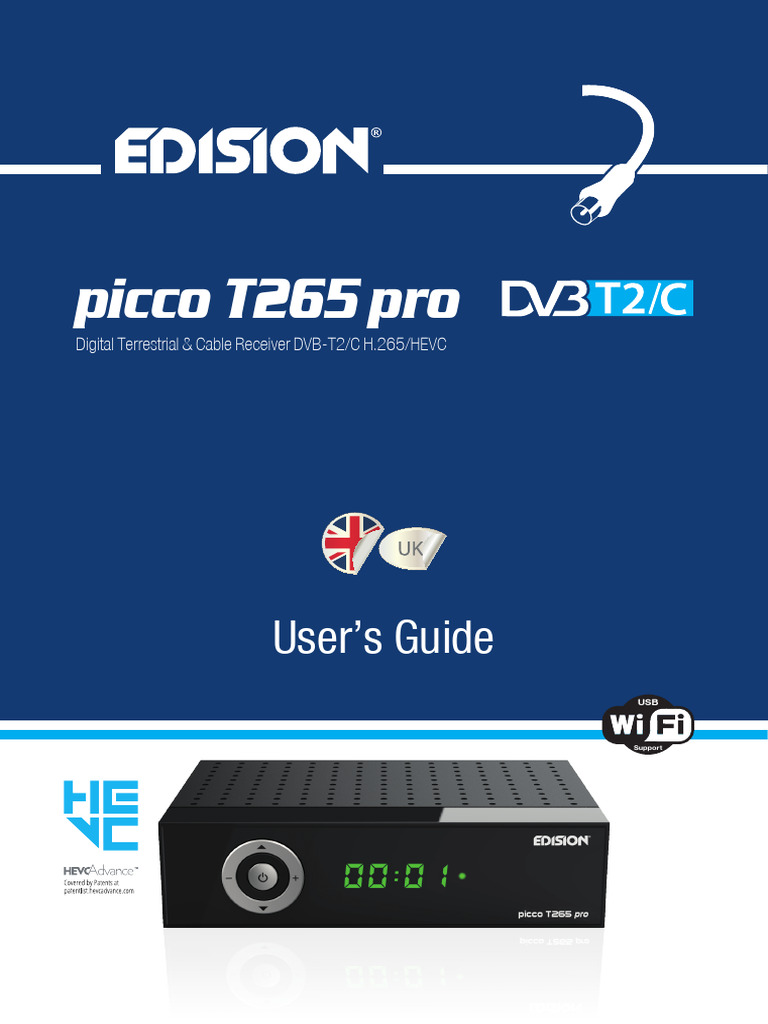 MANUAL EDISION Picco T265 Pro EN | PDF | Hdmi | Cable Television