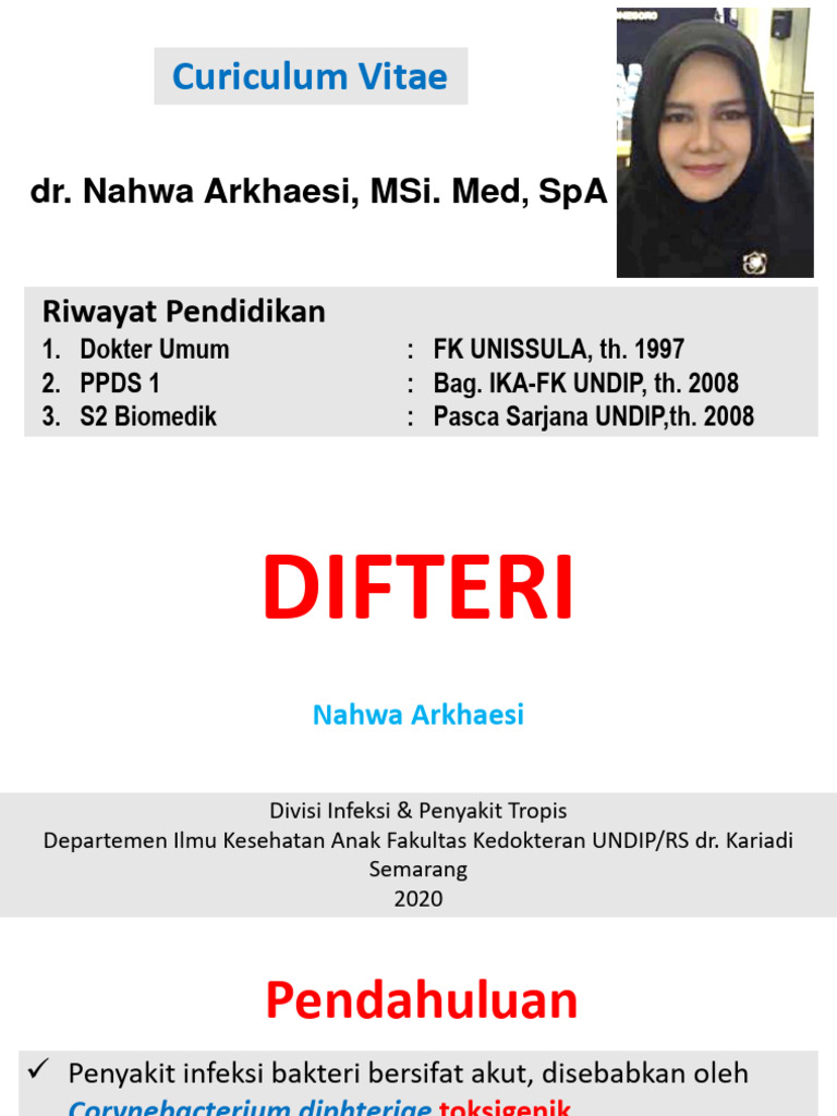 Difteri PPT Modul | PDF