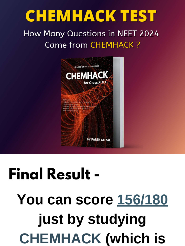 How Many Questions in NEET From CHEMHACK | PDF | Technology & Engineering