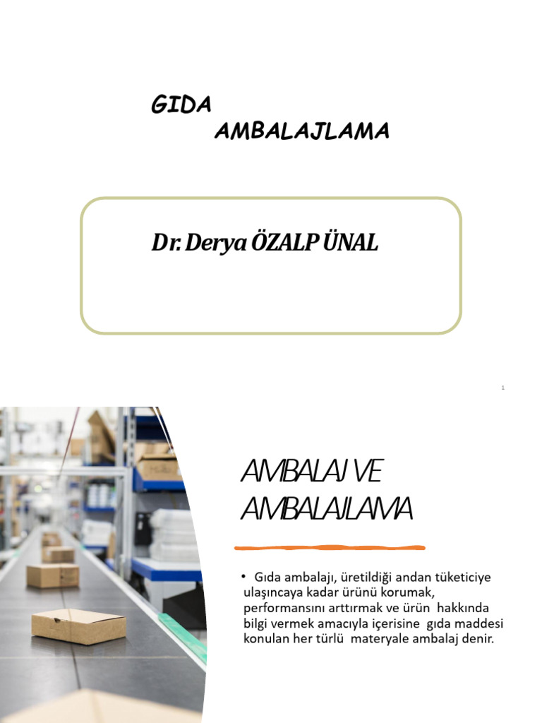 Gida Ambalajlama | PDF