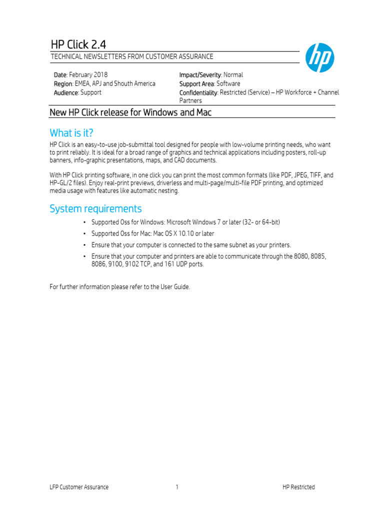 HP Click | PDF | Operating System | Hewlett Packard