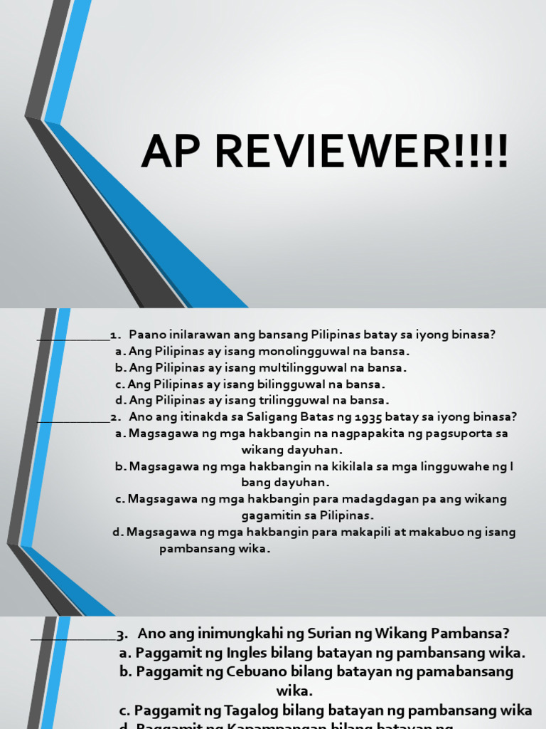 AP Reviewer!!!! | PDF