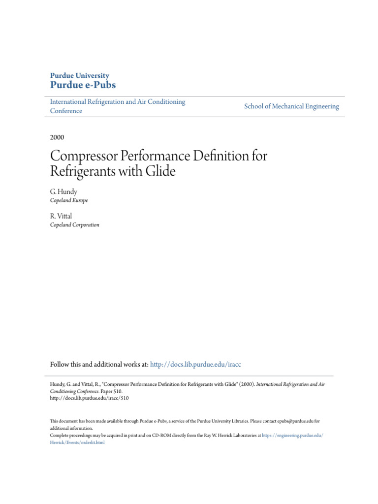 Compressor Performance Definition For Refrigerants With Glide | PDF | Phases Of Matter ...