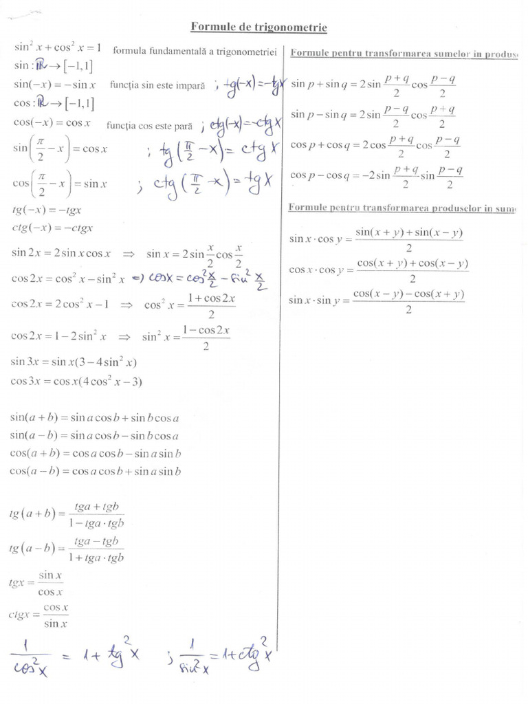 Trigonometrie - Teorie | PDF