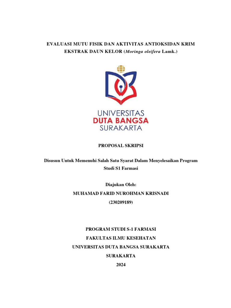 Tugas Metopen - Proposal Skripsi | PDF