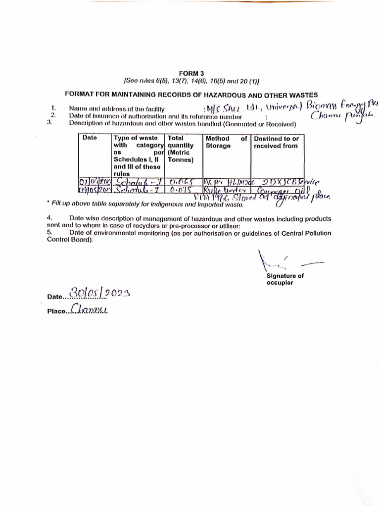 Form 3 | PDF