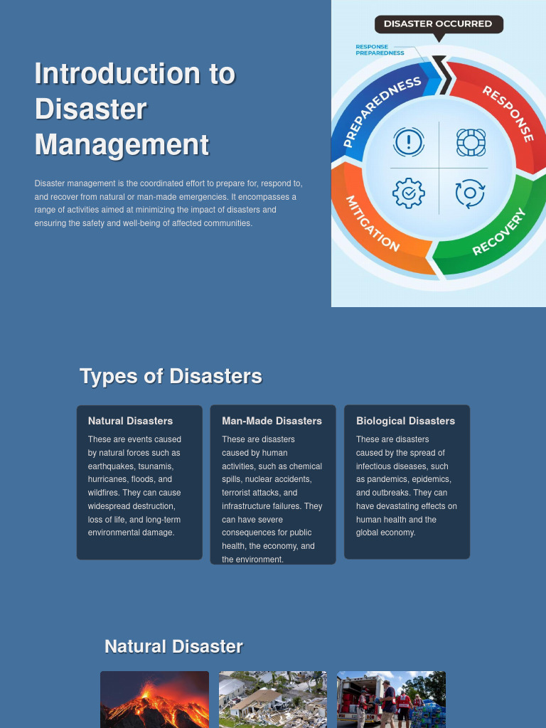 Introduction To Disaster Management | PDF | Emergency Management | Tsunami