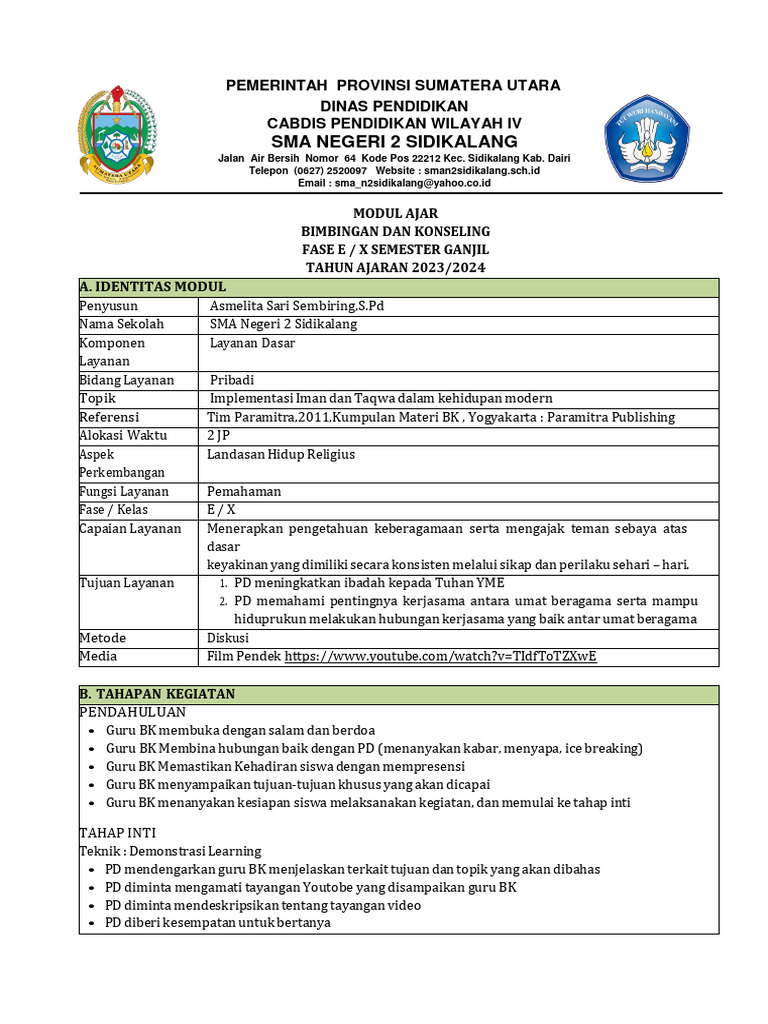 Modul Ajar Muatan Lokal Lain-Lain - Modul Ajar Bimbingan Dan Konseling ...
