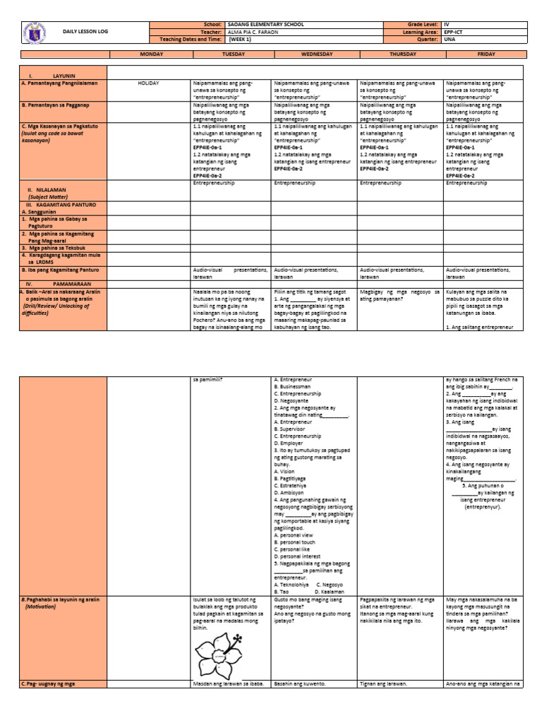 DLL Epp4 Ict W1 | PDF