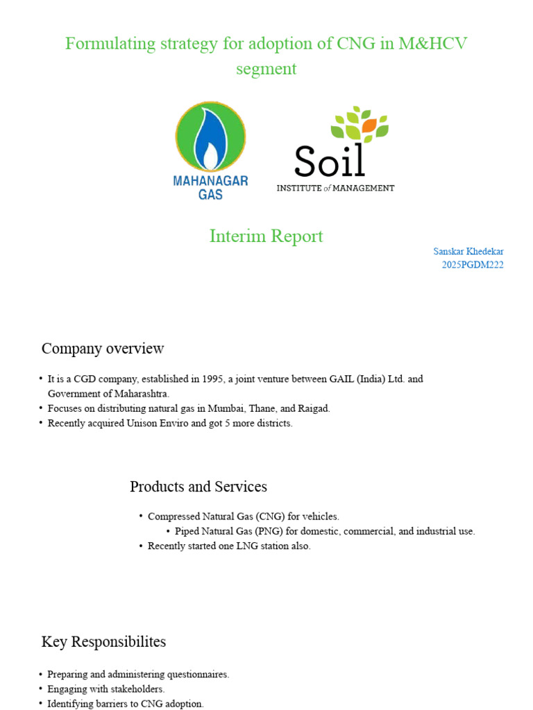 Formulating Strategy For Adoption of CNG in M&HCV Segment | PDF ...