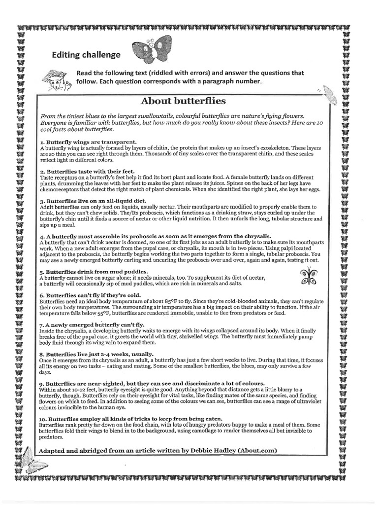 Editing Exercise | PDF