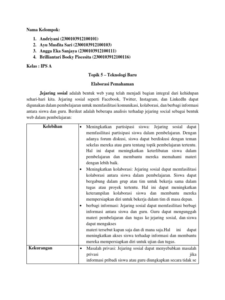 Topik 5-Elaborasi Pemahaman - Andriyani | PDF