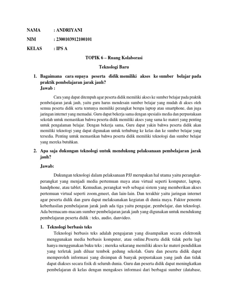 Topik 6-Ruang Kolaborasi - Andriyani | PDF