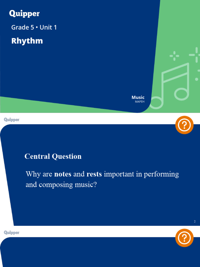 Grade 5 Music: Notes and Rests | PDF | Rhythm | Creative Commons License