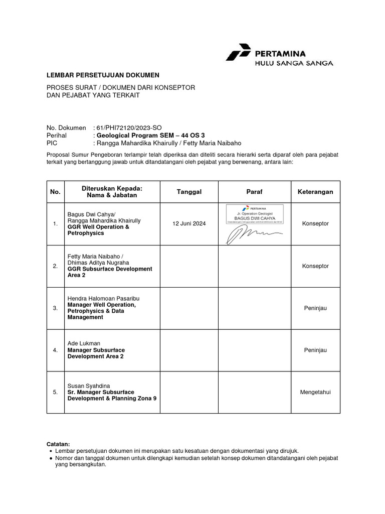 Geological Program Approval | PDF | Oil Well | Petroleum Reservoir
