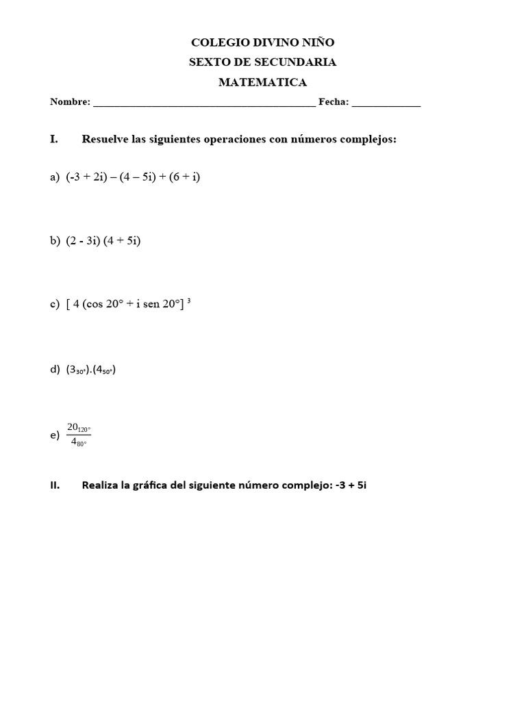 Practica Matematica 2do Periodo | PDF