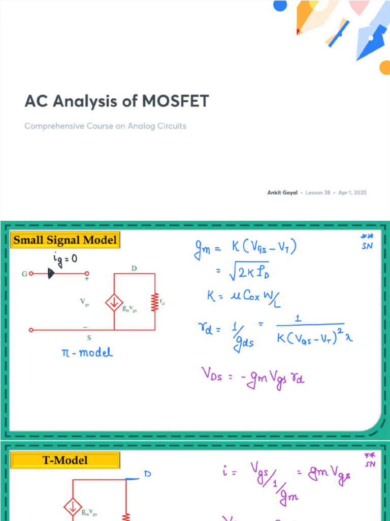 AC Analysis of MOSFET With Anno 1662197422103 | PDF