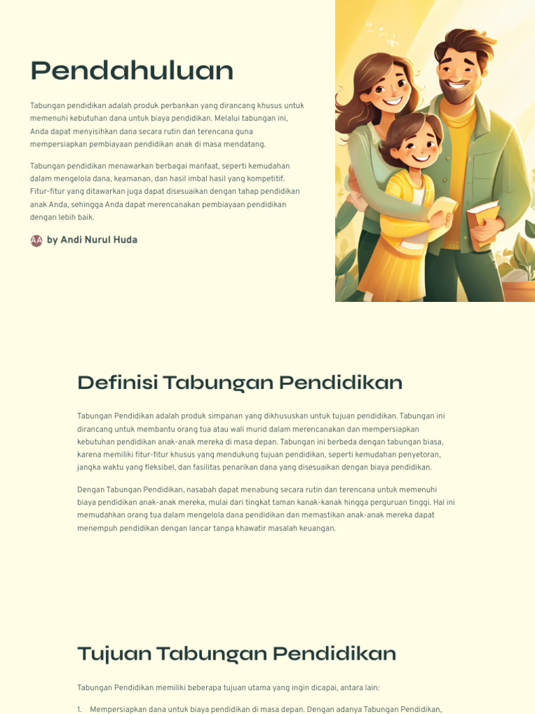 SOP TABUNGAN PENDIDIKAN | PDF