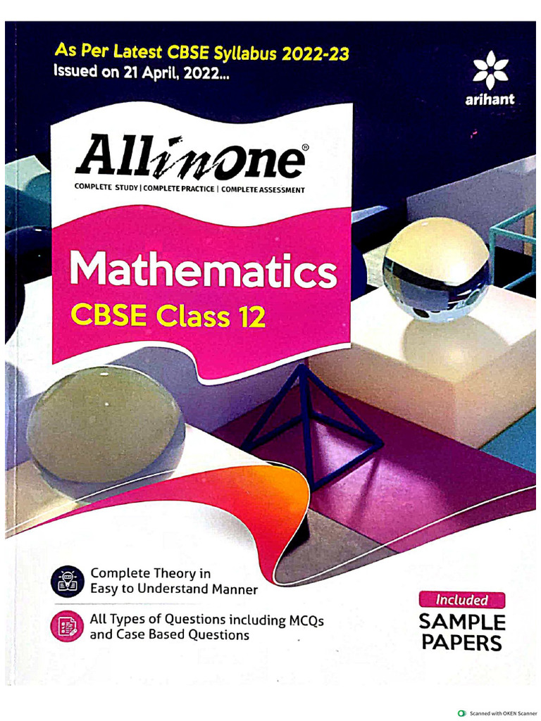 All in One Mathematics Class 12 by RoWdY (1) | PDF