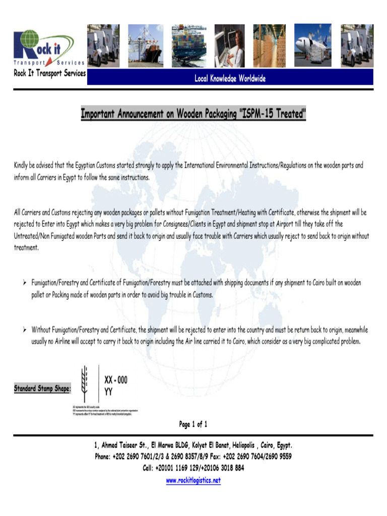 Important Announcement On Wooden Packaging | PDF | Business ...