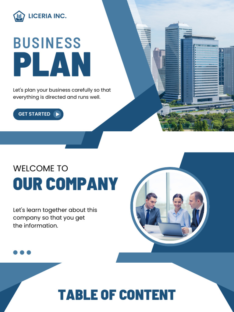 Blue and White Moden Business Plan Presentation | PDF