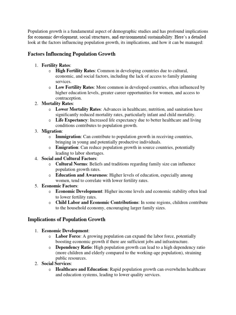 Population Growth | PDF | Economic Growth | Family Planning