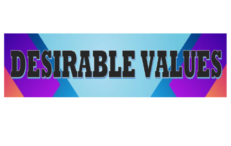 Desirable Values title label | PDF