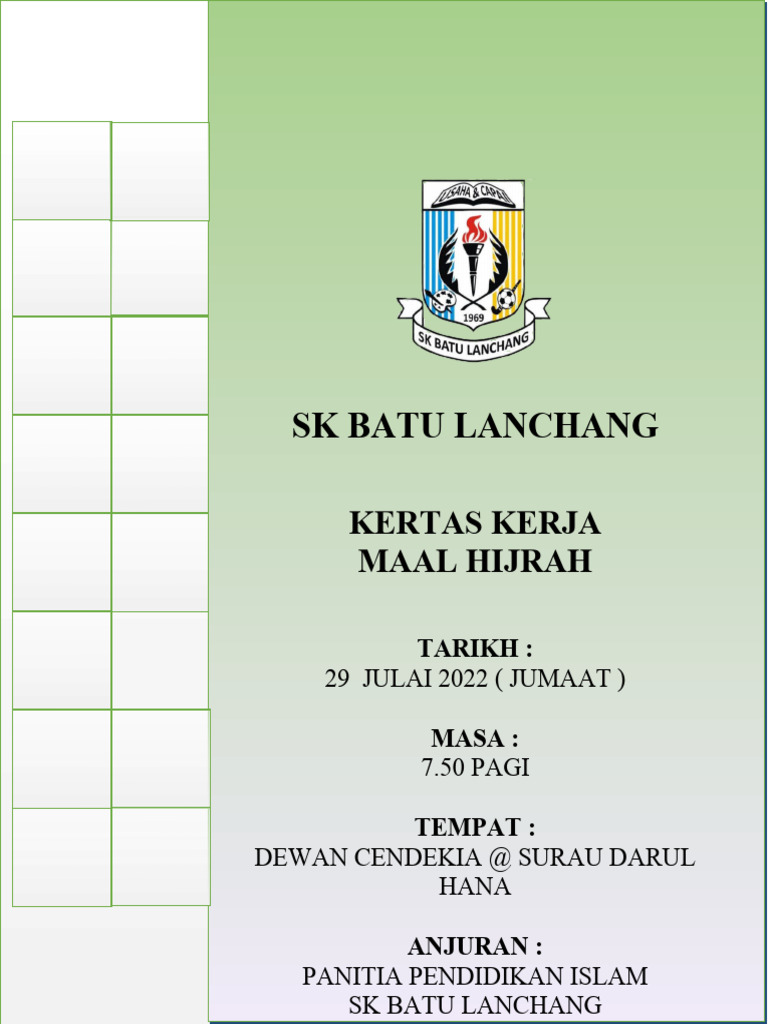KERTAS KERJA MASJLIS KHATAM AL QURAN SKBL | PDF