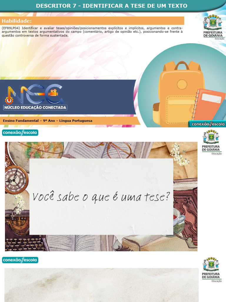 Slides 7 - Descritor 7 - Identificar A Tese de Um Texto | PDF ...