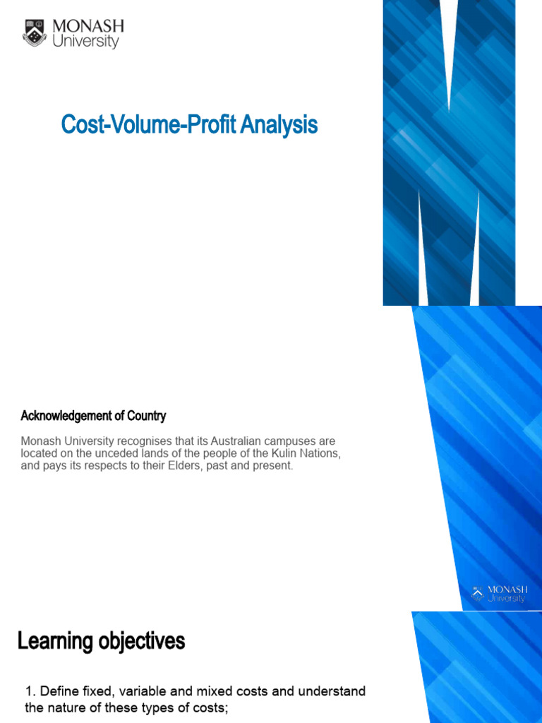 Topic 11 - Cost-Volume-Profit Analysis | PDF | Management Accounting ...