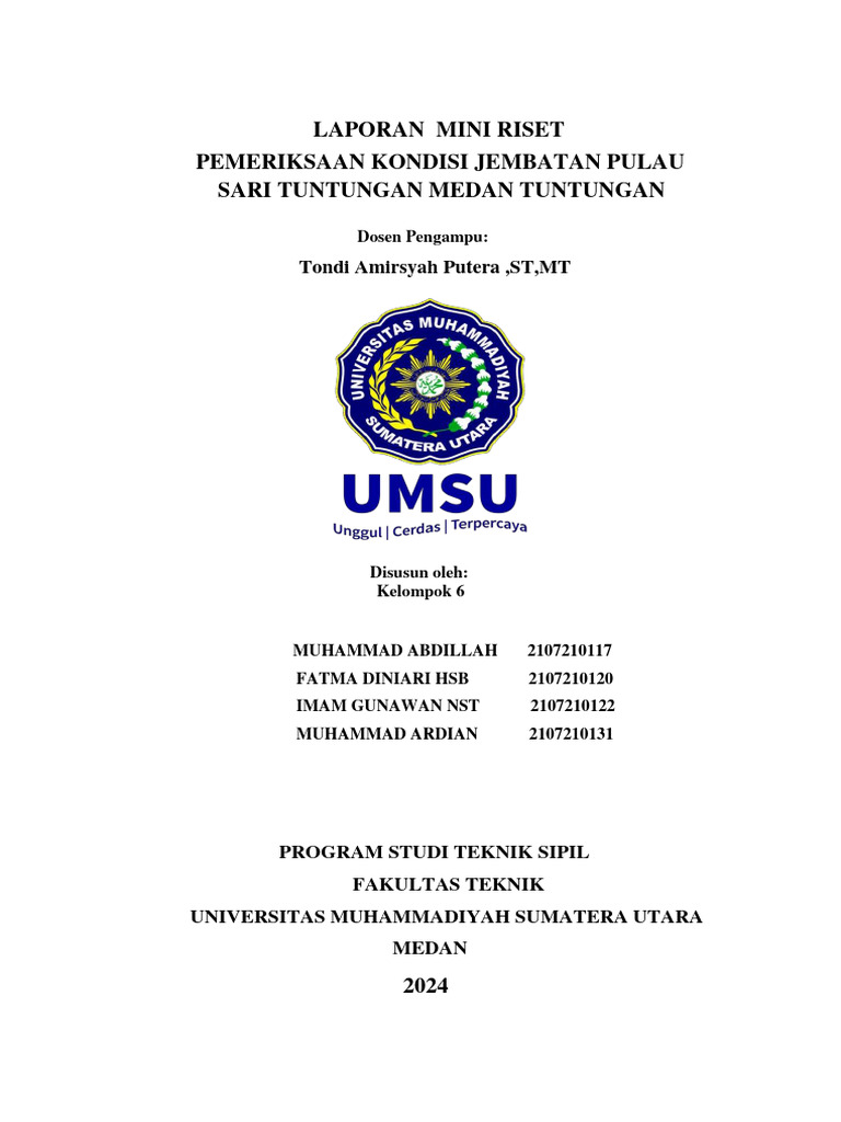 Tugas Mini Riset Jembatan Kelompok 6 | PDF