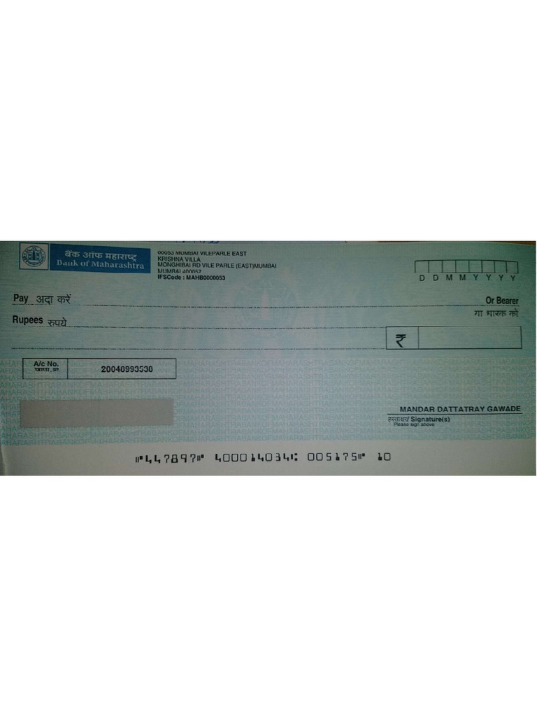 Cheque | PDF
