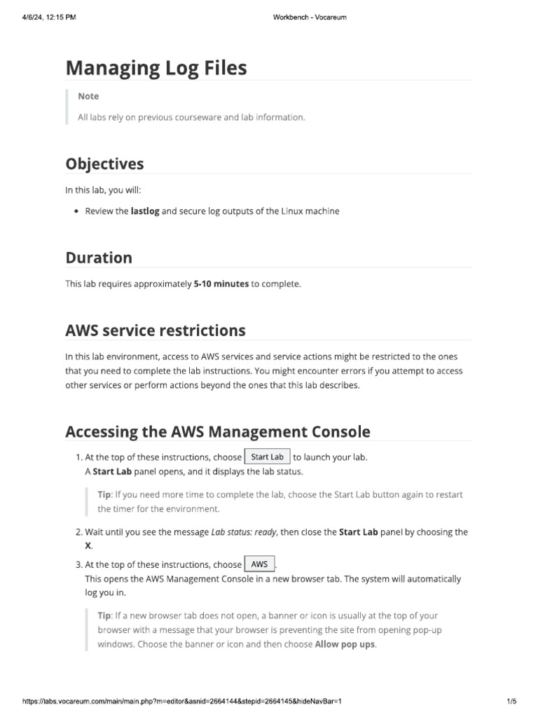 14 Managing Log Files | PDF