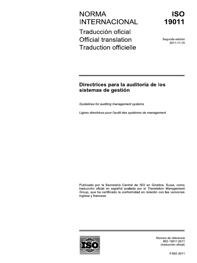 Norma ISO 19011-2011 | PDF