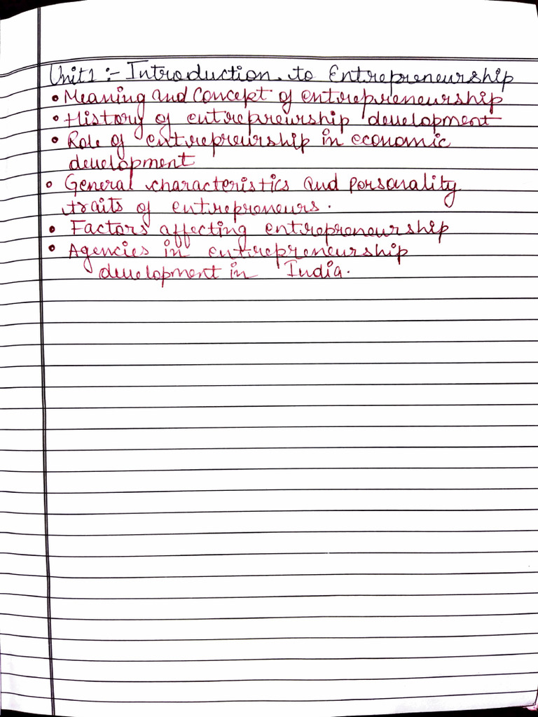 Unit 1 Entrepreneur | PDF