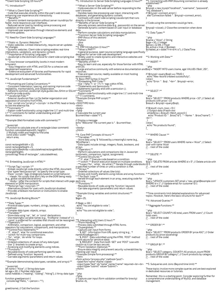 Deep Dive Into Client Side Scripting And Javascript Heres An Extended Explanation Of The