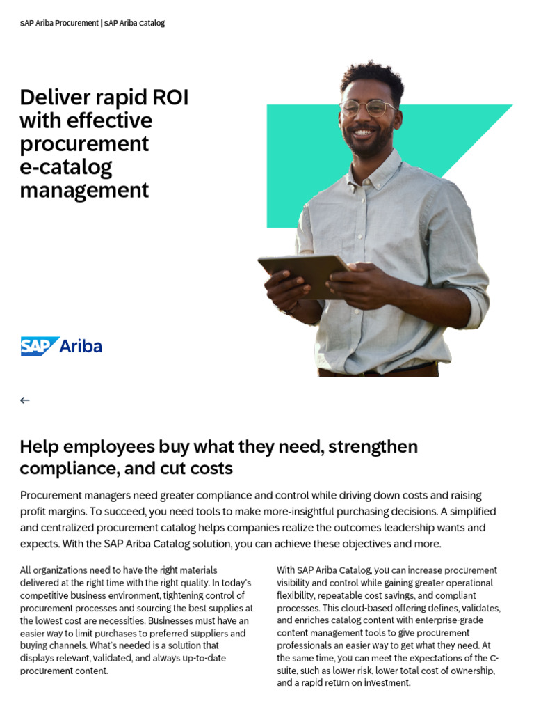 Deliver Rapid ROI With Effective Procurement E-Catalog Management | PDF | Procurement | Supply Chain