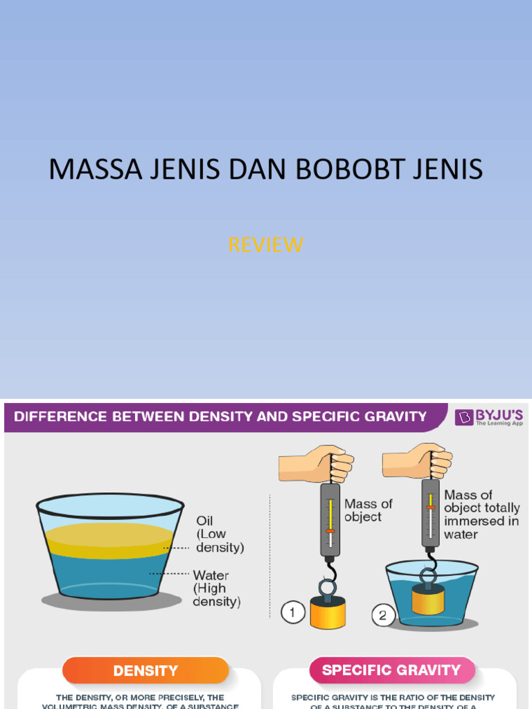 Pertemuan 2. Massa Jenis Dan Bobot Jenis | PDF | Sains & Matematika