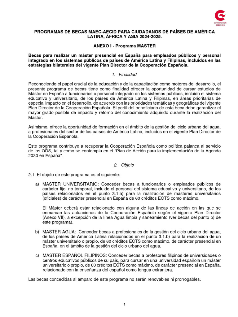 Becas MAEC | PDF | España | America latina