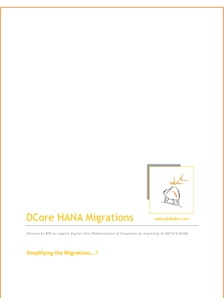 Dcore - SAP HANA Migration Solution by BSC | PDF | Analytics | Computer Science