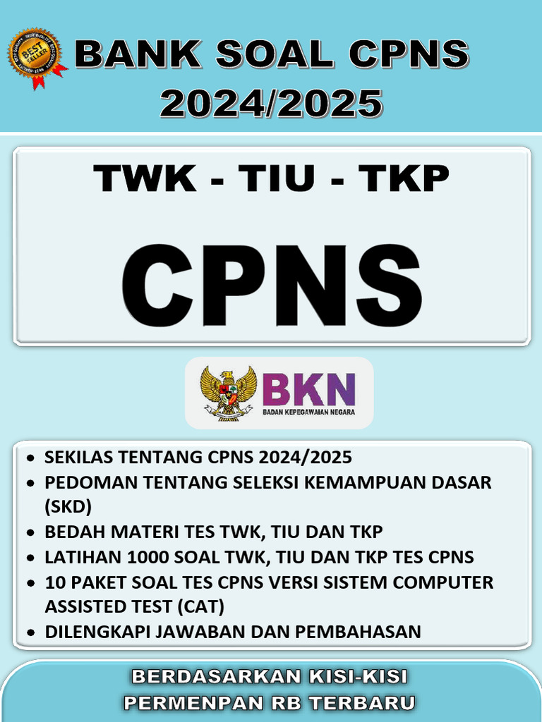 260 (E-B.o.o.k) Bank Soal Cpns Twk-Tiu-Tkp 2024-2025 | PDF | Komputer ...