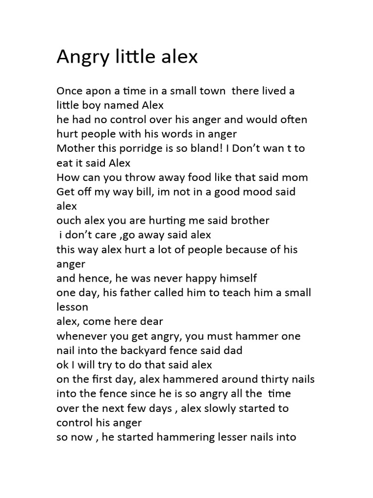 Angry Little Alex | PDF