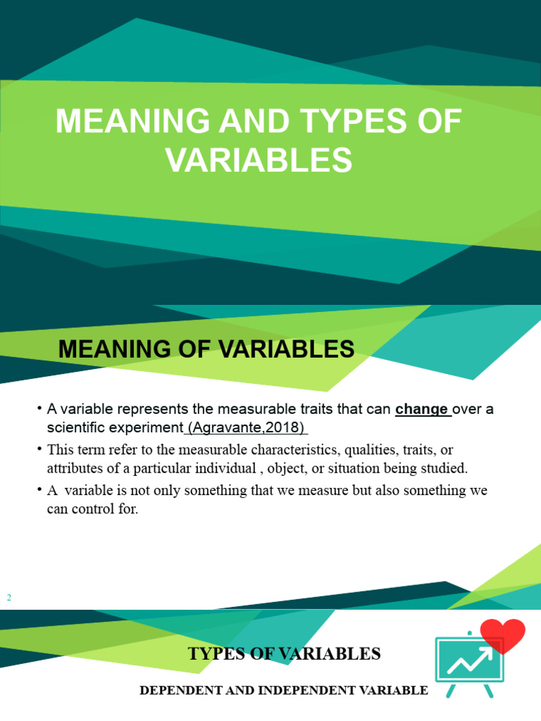 Types of Variables | PDF | Level Of Measurement | Categorical Variable