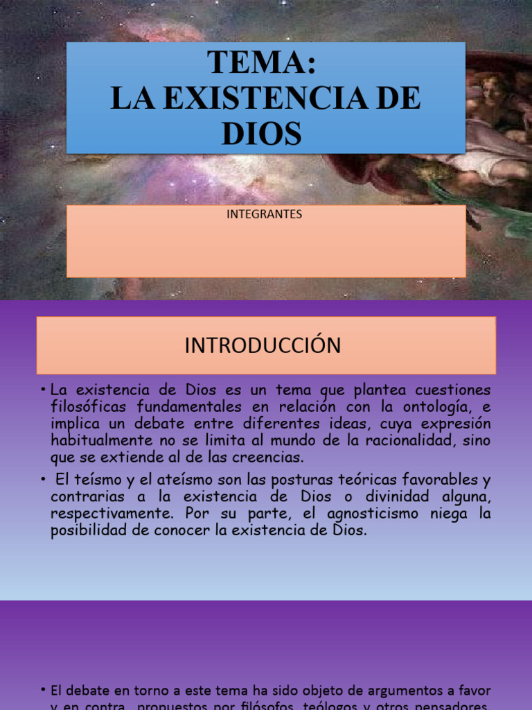 Existencia de DIOS | PDF | Existencia de dios | Dios
