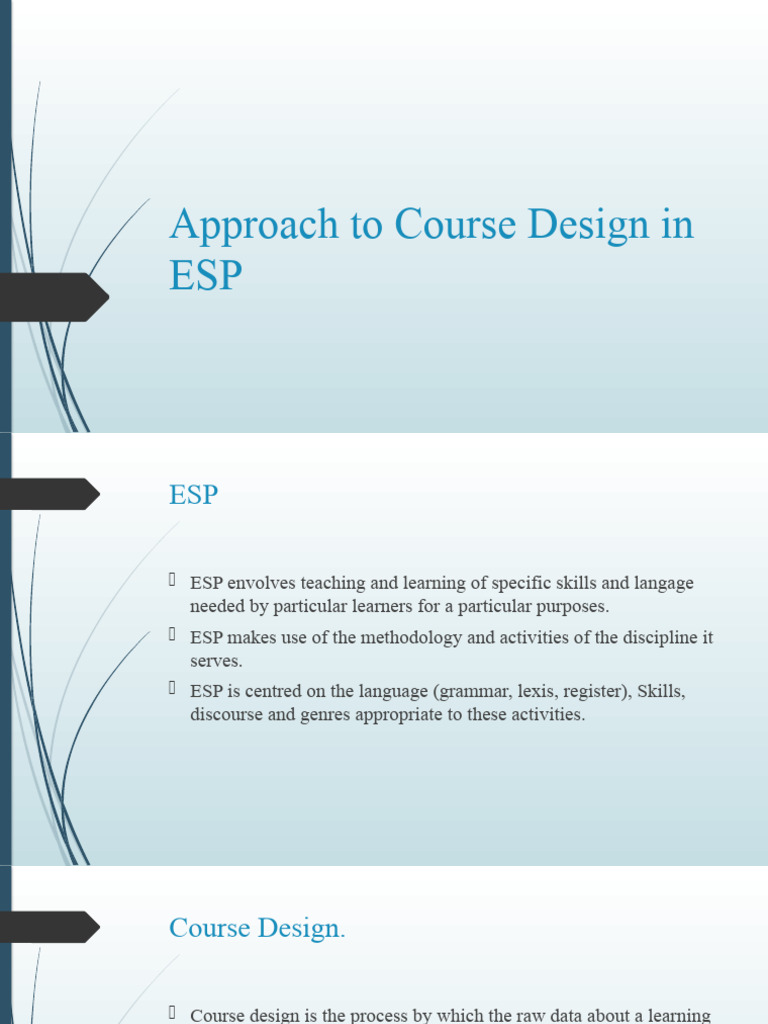 Approach To Course Design in ESP | PDF | Career & Growth | Language ...