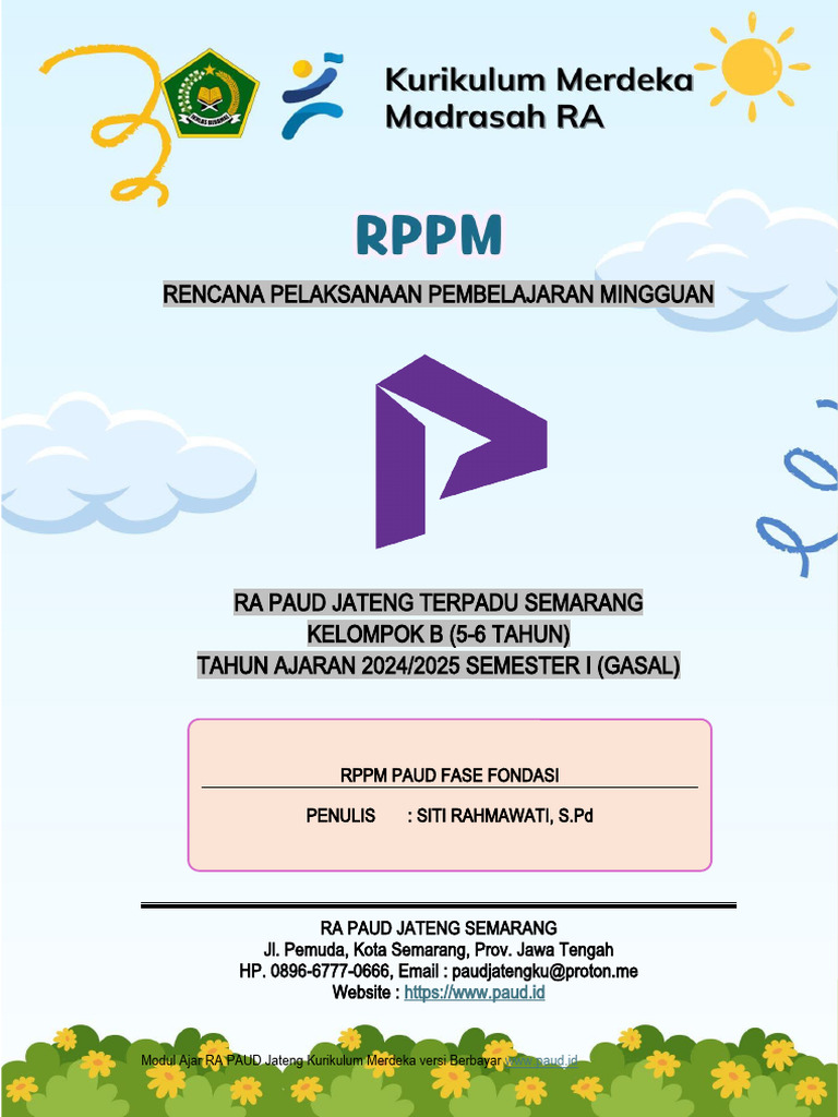 RPPM RA B Smt1 2024 2025 | PDF | Kesehatan Holistik