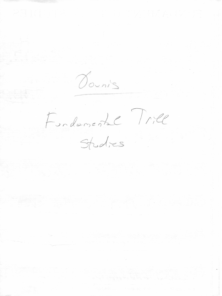 Dounis-Fundamental Trill Studies | PDF