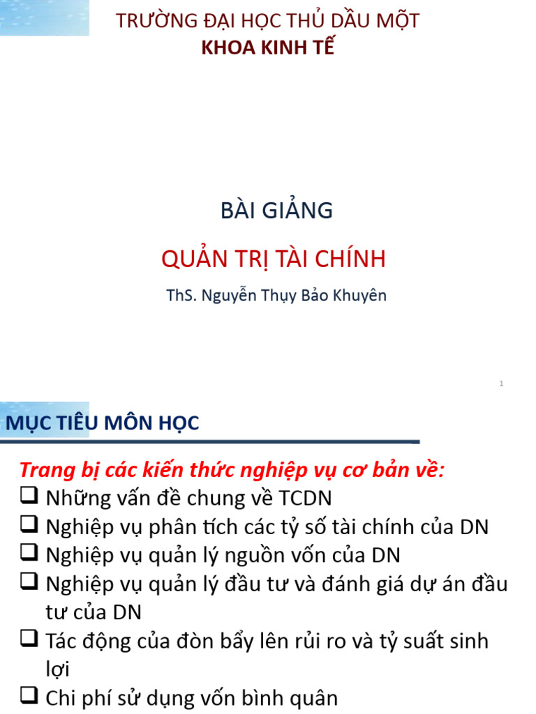 Bai Giang QTTC (2+0) | PDF