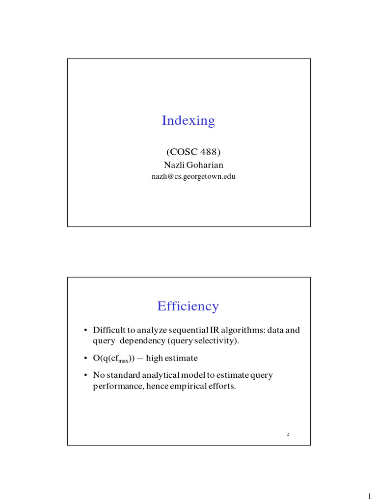 FOP Efficiency Indexing 13 | PDF | Search Engine Indexing | Map Reduce